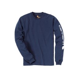 T-Shirt Carhartt "Long Sleeve", Damen, Gr. M, blau (navy), Obermaterial: 100% Baumwolle CO., Shirts T-Shirt
