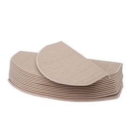 15er-Set Stufenmatte MCW-G49, Treppenteppich Treppenschutz Treppenmattenset, 65x25cm ~ halbrund, creme-beige
