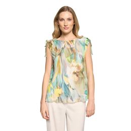 T-Shirt Betty Barclay "Damen mit Raffung", Damen, Gr. 36, mint, nature, Obermaterial: 95% Polyester, 5% Elasthan. Futter: 92% Viskose, 8% Elasthan, ausgestellt normal, U-Boot-Ausschnitt, Shirts T-Shirt