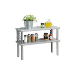Kesper K&uuml;chenregal mit 2 Ebenen, Grau, FSC