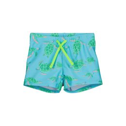 Badeshorts Blue Seven, Jungen, Gr. 104 (110), N-Gr, t&uuml;rkis, Gewirkt, Elasthan, Polyester, bedruckt, Badehosen Badeshorts