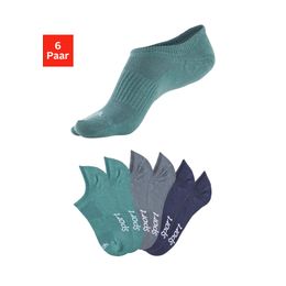 Sneakersocken Bench., Herren, Gr. 39-42, bunt (2x dunkel mint, 2x marine, 2x grau), Baumwollmischung, elastisch, Socken Sneakersocken, nicht sichtbar in Sneakern