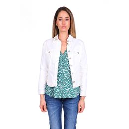 Jeansjacke Le Temps Des Cerises, Damen, Gr. L, wei&szlig;, 98% Baumwolle, 2% Elasthan, unifarben, kurz, ohne Ausschnitt, Jacken Jeansjacke, in tollem Design