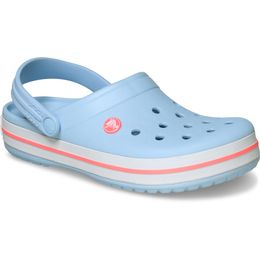 Clog Crocs "Crocband Clog", Damen, Gr. 39, blau frost, Croslite&trade;, kontrastfarbene Details, Schuhe Clog, Sommerschuh, Schlappen, Hausschuh mit zweifarbiger Laufsohle
