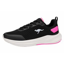 Sneaker Kangaroos "K-RDW FAM", Damen, Gr. 41, raven, neon pink, Mesh, Synthetik, Schuhe Sneaker