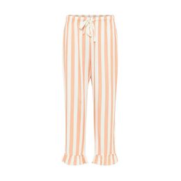 Pyjama CCDK COPENHAGEN "CCDK Copenhagen sleep pants Saga", Damen, Gr. L, coral sands stripe, Obermaterial: 95% Viskose, 5% Elasthan, Homewear-Sets Pyjama