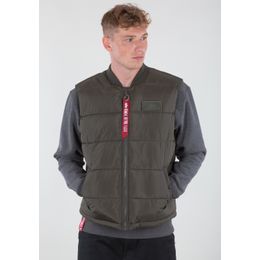 Funktionsweste Alpha Industries "Puffer Vest", Herren, Gr. M, gr&uuml;n (schwarz olive), Obermaterial: 100% Polyester; Futter: 100% Polyester; F&uuml;llung: 100% Polyester, Westen Funktionsweste