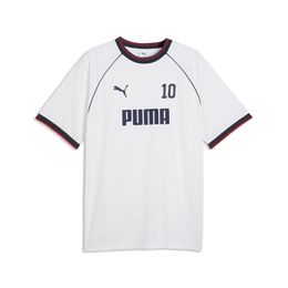 Trainingsshirt Puma "Puma Sport Pinnacle Fu&szlig;balltrikot Herren", Damen, Gr. L, wei&szlig;, Obermaterial: 100% Polyester. Kragen: 95% Polyester, 5% Elasthan. Einsatz: 100% Polyester, bedruckt, relaxed fit, Rundhals, Shirts