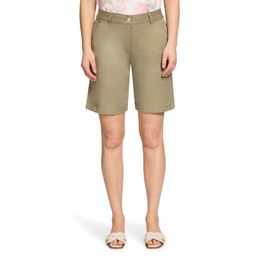 Stoffhose Betty Barclay "Damen mit Eingrifftaschen", Damen, Gr. 36, Normalgr&ouml;&szlig;en, soft olive, Obermaterial: 97% Baumwolle, 3% Elasthan, Basic, straight fit kurz, Hosen Stoffhose