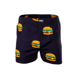 Webboxer Happy Shorts "Web-Boxershorts 1er Pack", Damen, Gr. L, bunt (burger), Obermaterial: 100% Baumwolle CO., Unterhosen