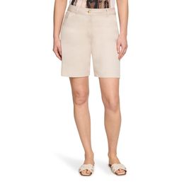 Stoffhose Betty Barclay "Damen mit Eingrifftaschen", Damen, Gr. 36, Normalgr&ouml;&szlig;en, grau beige, Obermaterial: 97% Baumwolle, 3% Elasthan, Basic, straight fit kurz, Hosen Stoffhose