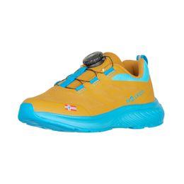 Sneaker Trollkids "KIDS BRYGGEN SNEAKER", M&auml;dchen, Gr. 33, mustard, dynamic blau, Synthetik, Schuhe Sneaker, mit Fitgo Schnellverschlu&szlig;system