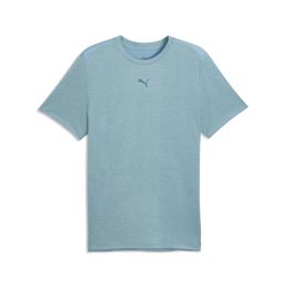 Trainingsshirt Puma "CLOUDSPUN T-Shirt Herren", Herren, Gr. L, baltic sea blau heather, Obermaterial: 6% Elasthan, 94% Polyester, regular fit, Rundhals, Shirts