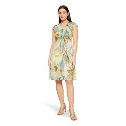 Meshkleid Betty Barclay "Damen mit Raffung", Damen, Gr. 36, Normalgr&ouml;&szlig;en, mint, nature, Jersey, Obermaterial: 95% Polyester, 5% Elasthan. Futter: 92% Viskose, 8% Elasthan, k&ouml;rpernah kurz, V-Ausschnitt, Kleider