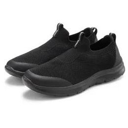 Sneaker John Devin "Slipper, Freizeitschuh, Textilschuhe, Stoffschuhe, Turnschuh", Herren, Gr. 40, schwarz, Obermaterial: 80% Textilmaterial, 20% Lederimitat. Decksohle: 100% Textilmaterial. Futter: 100% Textilmaterial. Laufsohle: 100% Synthetik, Mesh, unifarben, Basic, Schuhe Sneaker, Slip-On-Sneaker mit ultraleichter Sohle Unisex VEGAN