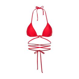 LSCN BY LASCANA Triangel-Bikini-Top 'Baila' rot Gr. 42 Cup C/D. Mit Zierring. Ohne B&uuml;gel