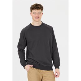 Sweatshirt CRUZ "Rusvil", Herren, Gr. M, grau (dunkelgrau), 56% Baumwolle, 38% Polyester, 6% Elasthan, unifarben, normal, Rundhals, Sweatshirts Sweatshirt, Aus atmungsaktivem Material