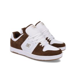 Skateschuh DC Shoes "Manteca 4 S", Herren, Gr. 10 (43), braun, wei&szlig;, Obermaterial:53.02% Leder, 46.98% Synthetikmaterial., Schuhe