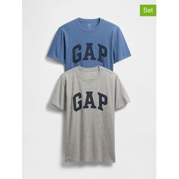 GAP 2er-Set: Shirts in Blau/ Grau - 52% | Gr&ouml;&szlig;e XL | Herren-plussize