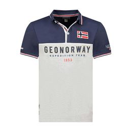 Geographical Norway Poloshirt "Ketora" in Grau/ Dunkelblau - 67% | Gr&ouml;&szlig;e 152 | Kinder-oberteile