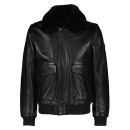 Bugatti Lederjacke in Schwarz - 62% | Gr&ouml;&szlig;e 56 | Herrenjacken