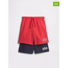 GAP 2er-Set: Shorts in Dunkelblau/ Rot - 65% | Gr&ouml;&szlig;e 80/86 | Kinderhosen