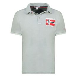 Geographical Norway Poloshirt "Kinvite" in Grau - 71% | Gr&ouml;&szlig;e M | Herren-plussize