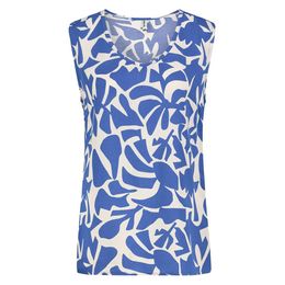 Sublevel Blusentop in Blau/ Wei&szlig; - 48% | Gr&ouml;&szlig;e XL | Damen-blusen