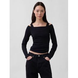 GAP Longsleeve in Schwarz - 44% | Gr&ouml;&szlig;e S | Damen-tops
