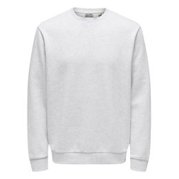 Only & Sons ONLY & SONS Sweatshirt "Eres" in Hellgrau - 25% | Gr&ouml;&szlig;e L | Herren-plussize