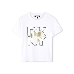 DKNY Shirt in Wei&szlig;/ Gold - 53% | Gr&ouml;&szlig;e 104 | Kinder-oberteile
