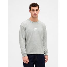 GAP Longsleeve in Hellgrau - 53% | Gr&ouml;&szlig;e L | Herrenshirts