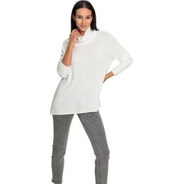 Heine Rollkragenpullover in Wei&szlig; - 61% | Gr&ouml;&szlig;e 50 | Damen-pullover-cardigans