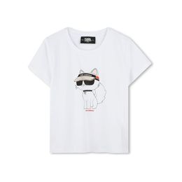 Karl Lagerfeld Kids Shirt in Wei&szlig; - 40% | Gr&ouml;&szlig;e 98 | Kinder-oberteile