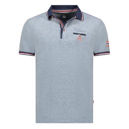 Geographical Norway Poloshirt "Kblended" in Blau - 71% | Gr&ouml;&szlig;e M | Herren-plussize