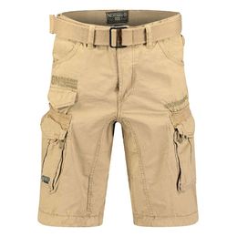 Geographical Norway Cargobermudas "Panoramique" in Beige - 67% | Gr&ouml;&szlig;e M | Herren-plussize