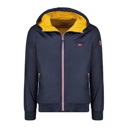 Geographical Norway Wende-&Uuml;bergangsjacke "Arrivial" in Dunkelblau/ Gelb - 68% | Gr&ouml;&szlig;e XL | Herren-plussize