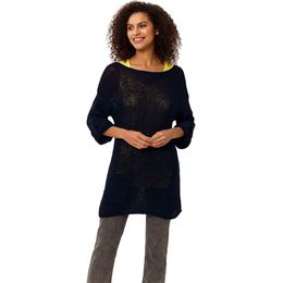 Heine Pullover in Dunkelblau/ Gelb - 72% | Gr&ouml;&szlig;e 38 | Damen-pullover-cardigans