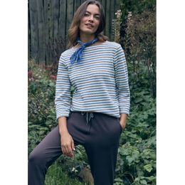 Cecil Longsleeve in Braun/ Blau/ Wei&szlig; - 50% | Gr&ouml;&szlig;e L | Damen-tops