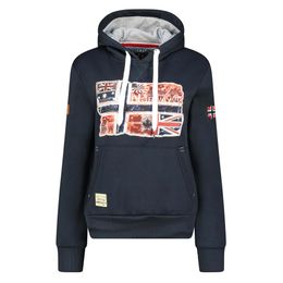 Geographical Norway Hoodie "Gpepe2" in Dunkelblau - 68% | Gr&ouml;&szlig;e S | Damen-sweatshirts-jacken