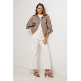 Lin Passion Leinen-Hemdjacke in Taupe - 73% | Gr&ouml;&szlig;e 34/36 | Damenjacken