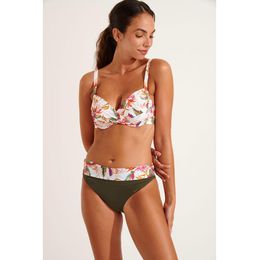Livia Monte-Carlo Bikini-Oberteil "Barber" in Wei&szlig;/ Rosa - 65% | Gr&ouml;&szlig;e 36C-Cup | Damen-bademode