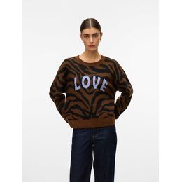 V&eacute;ro Moda Vero Moda Pullover in Hellbraun - 55% | Gr&ouml;&szlig;e L | Damen-pullover-cardigans