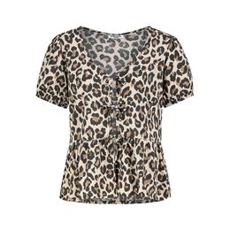 Sublevel Bluse in Beige/ Schwarz - 62% | Gr&ouml;&szlig;e M | Damen-blusen