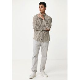 Mexx Hemd "Aiden" in Wei&szlig;/ Khaki - 77% | Gr&ouml;&szlig;e L | Herren-plussize