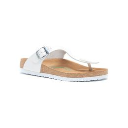 Comfortfusse Leder-Zehentrenner in Wei&szlig; - 57% | Gr&ouml;&szlig;e 37 | Kindersandalen
