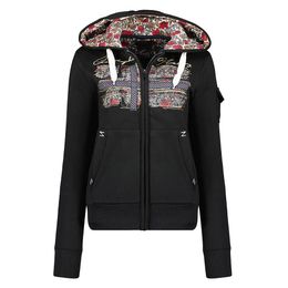 Geographical Norway Sweatjacke "Fabeaute" in Schwarz - 67% | Gr&ouml;&szlig;e M | Damen-sweatshirts-jacken