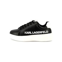 Karl Lagerfeld Kids Leder-Sneakers in Schwarz - 55% | Gr&ouml;&szlig;e 38 | Kindersneakers
