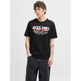 Jack & Jones Jack & Jones Shirt "Jjelogo" in Schwarz - 46% | Gr&ouml;&szlig;e S | Herren-plussize