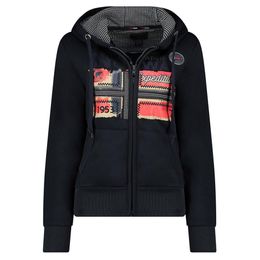 Geographical Norway Sweatjacke "Farlotte" in Dunkelblau - 67% | Gr&ouml;&szlig;e S | Damen-sweatshirts-jacken